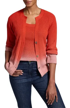 NIC+ZOE Ombrè Ribbed Cardigan