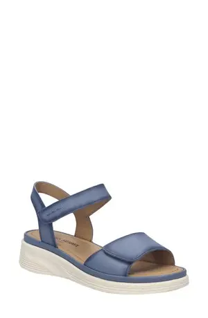 Josef Seibel Severan Ankle Strap Wedge Sandals - Slate