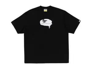 A BATHING APE Graffiti Ape Head Logo Relaxed Fit Tee Shirt - Black