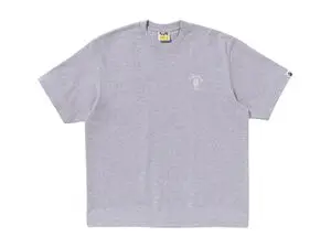 A BATHING APE One Point College Relaxed Fit Tee Shirt - Grey