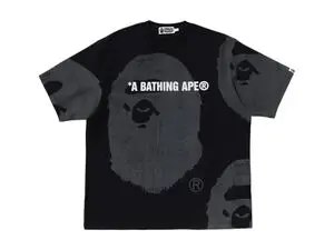A BATHING APE Water Print Ape Head Tee - Black