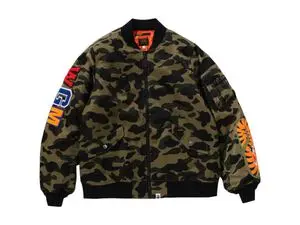 A BATHING APE 1st Camo Shark Ma1 Jacket - Green