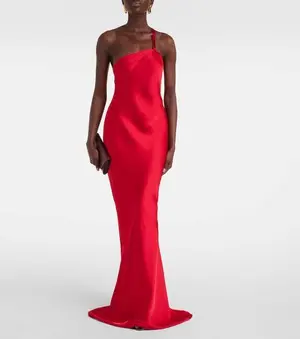 Norma Kamali One-shoulder Gown