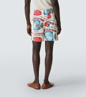 BODE Enrichment Printed Cotton Shorts - Multicoloured