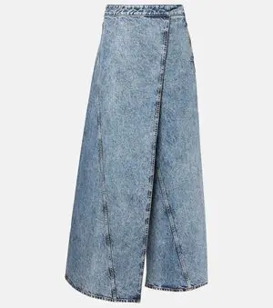 Alaïa Wide-leg Wrap Jeans - Blue