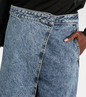 Alaïa Wide-leg Wrap Jeans - Blue