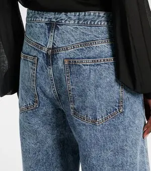 Alaïa Wide-leg Wrap Jeans - Blue