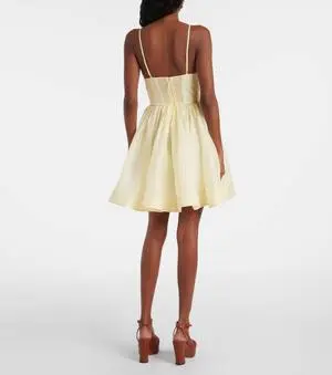 Zimmermann Illuminate Pleated Mini Dress - Yellow