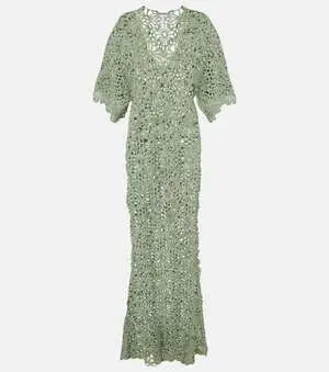 Norma Kamali Obie Cotton-blend Gown