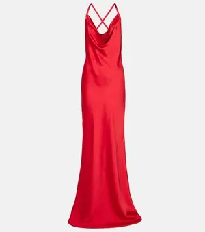 Norma Kamali Open-back Gown