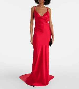 Norma Kamali Open-back Gown