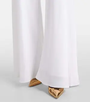 Norma Kamali High-rise Satin Straight Pants