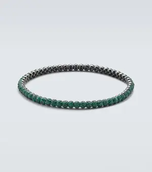 Shay Jewelry 18kt Rose Gold Emerald Bracelet - Black