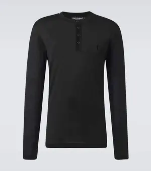 Dolce & Gabbana Silk Henley Shirt