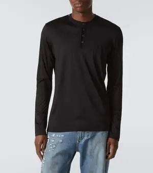 Dolce & Gabbana Silk Henley Shirt