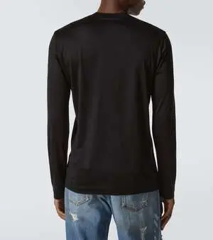 Dolce & Gabbana Silk Henley Shirt