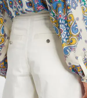 Etro Cotton-blend Shorts - White