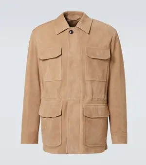Brioni Suede Field Jacket - Beige