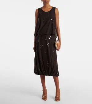 XU ZHI Embellished Midi Skirt