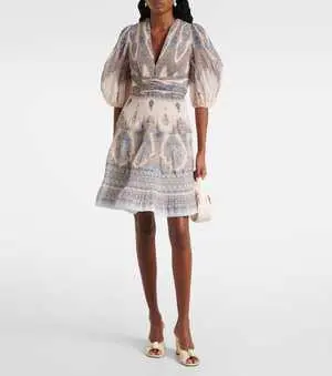 Zimmermann Paisley Pleated Mini Dress - Multicoloured