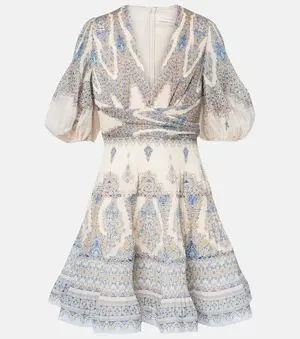 Zimmermann Paisley Pleated Mini Dress - Multicoloured