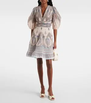 Zimmermann Paisley Pleated Mini Dress - Multicoloured