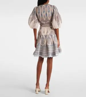 Zimmermann Paisley Pleated Mini Dress - Multicoloured