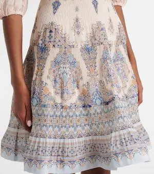 Zimmermann Paisley Pleated Mini Dress - Multicoloured