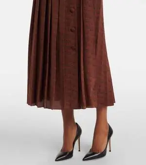 Alessandra Rich Leopard-print Silk Midi Dress