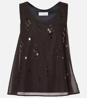 XU ZHI Embellished Top - Brown