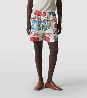 BODE Enrichment Printed Cotton Shorts