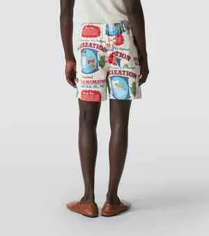 BODE Enrichment Printed Cotton Shorts