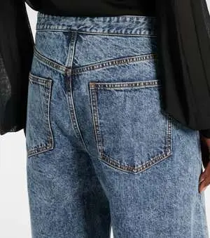 Alaïa Wide-leg Wrap Jeans - Blue