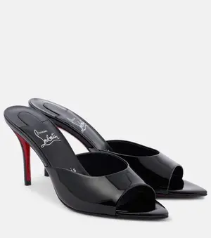 CHRISTIAN LOUBOUTIN Miss Z 80 Patent Leather Mules