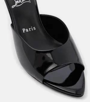 CHRISTIAN LOUBOUTIN Miss Z 80 Patent Leather Mules