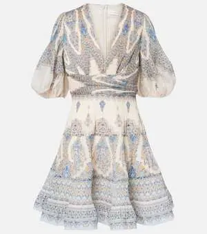 Zimmermann Paisley Pleated Minidress