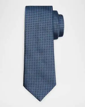 Giorgio Armani Giorgio Armani Micro-Square Jacquard Tie Night Sky