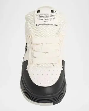 Amiri Ma-1 Chunky Leather Mid-top Sneakers - Black
