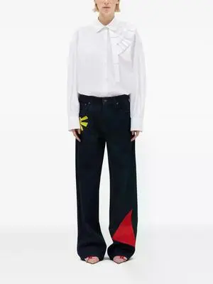MSGM Embroidered Jeans