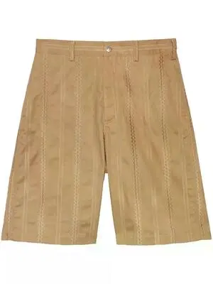Msgm Embroidered Shorts For Men