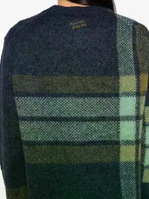 Maison Kitsuné Graphic Check Intarsia Jumper