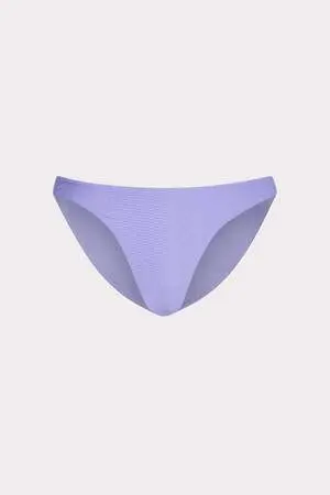 MILLY CABANA Shimmer Texture Margot Bikini Bottom - Purple