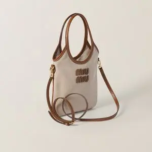Miu Miu Ivy Canvas And Leather Bag