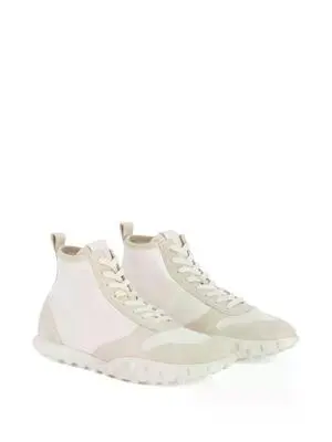JIL SANDER Suede Panelled High Top Sneakers