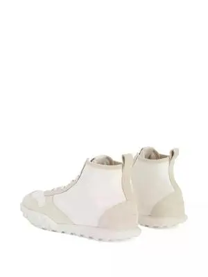 JIL SANDER Suede Panelled High Top Sneakers