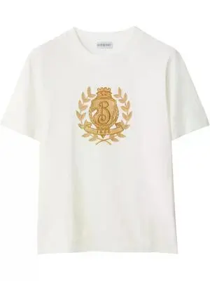 Burberry B Crest Cotton T-shirt - White
