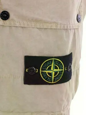 Stone Island Cotton Cargo Shorts - Brown