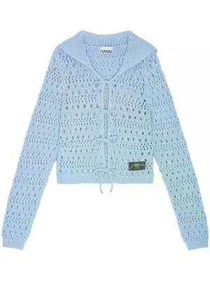 GANNI Open-knit Cardigan