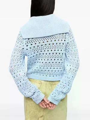 GANNI Open-knit Cardigan