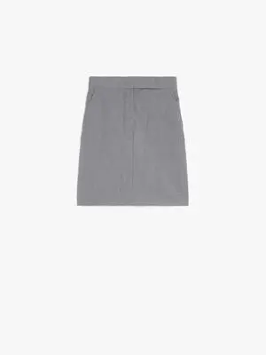 Max Mara Wool Cloth Mini Skirt - Light Grey
